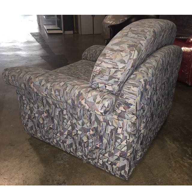 Vintage Aztec Print 1990s Single Fabric Sofa Couch, Furniture & Home ...