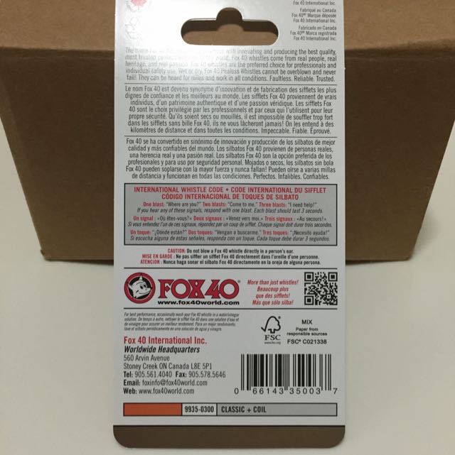 FOX 40 Classic + Coil Whistle, Sports Equipment, Sports & Games, Water ...