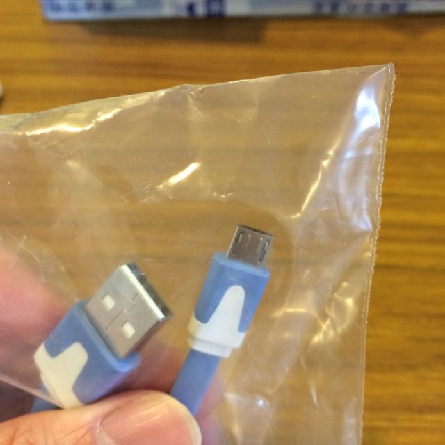 Handphone Micro USB Cable Light Blue Color Brand New, Computers & Tech ...