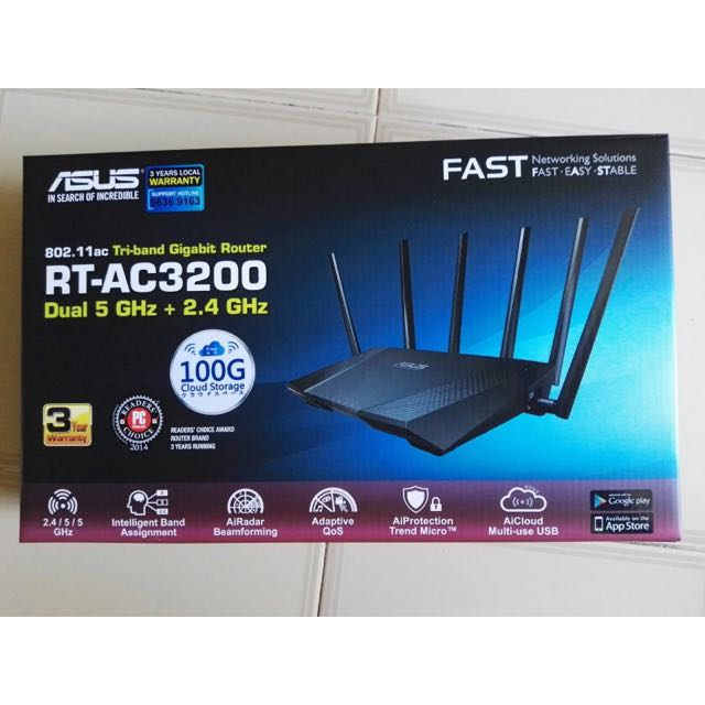 [PENDING] ASUS RT-AC3200 Tri-band Gigabit Router, Computers & Tech ...