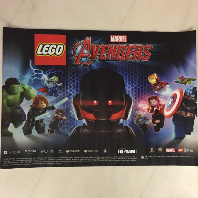 Lego Avengers Poster, Hobbies & Toys, Toys & Games on Carousell