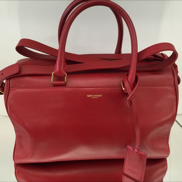 YSL Saint Laurent Duffle 6 Leather Satchel Bag 100% AUTH+BRAND NEW ...