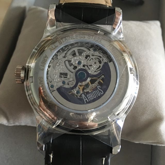 (Reserved) ARBUTUS Black Tie Skeleton Watch [Brand New], Luxury ...