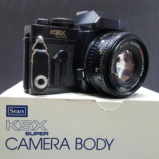 SEARS KSX Super SLR Camera (Film) and 50mm F1.7 Manual Focus Standard ...