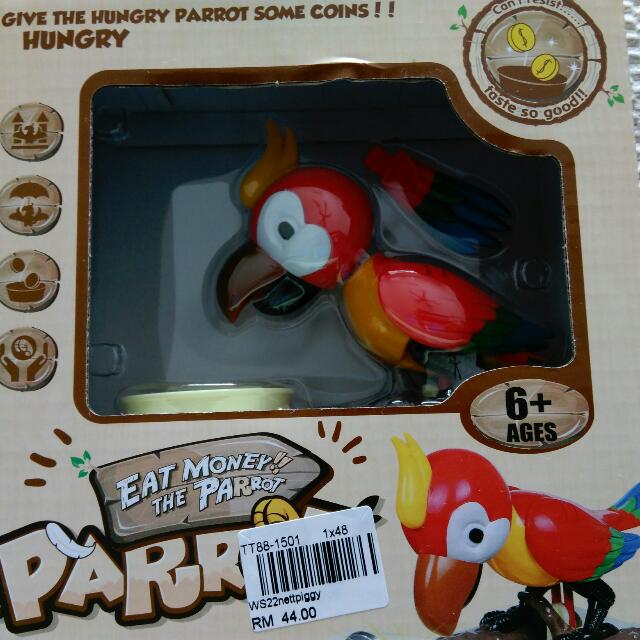Hungry, Eat Money The Parrot, Parrot Money Box, Hobbies & Toys, Toys ...