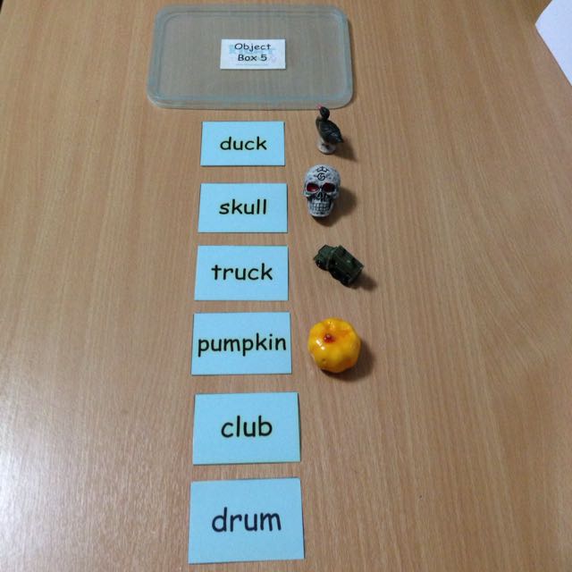 Montessori Phonic - Blue Scheme Phonics - 5 Object Boxes With Tags ...