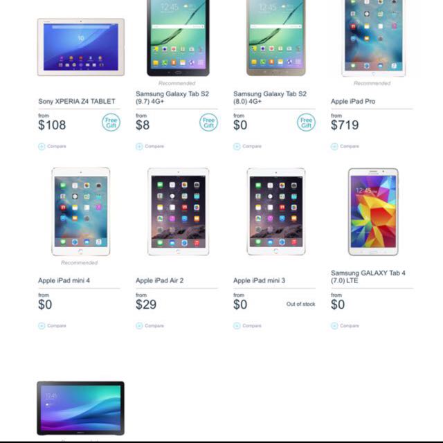 Singtel iPad Pro Mini Sony Samsung Galaxy Recontract, Computers & Tech ...