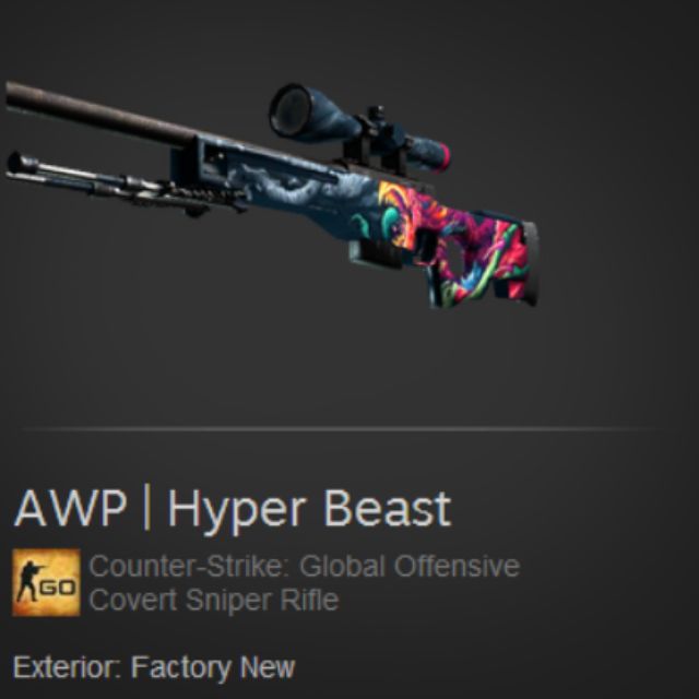 AWP Hyper Beast Factory New, Hobbies & Toys, Toys & Games on Carousell