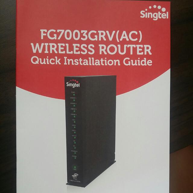 Singtel Wireless Router BNIB FG7003GRV(AC), Computers & Tech, Parts ...