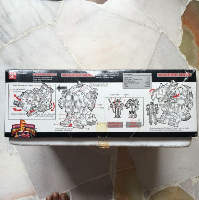 Special Size Mighty Morphin Power Rangers Tor The Shuttlezord With Red ...