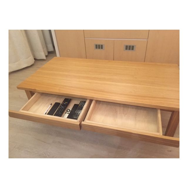 Muji Oak Low Coffee Table, Furniture & Home Living, Furniture, Tables ...