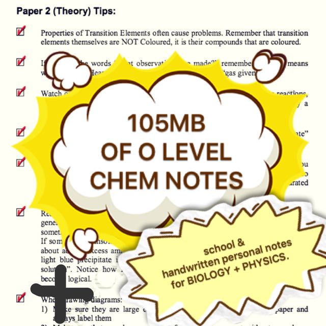 O Level Chemistry (Softcopy) Notes, Hobbies & Toys, Books & Magazines ...