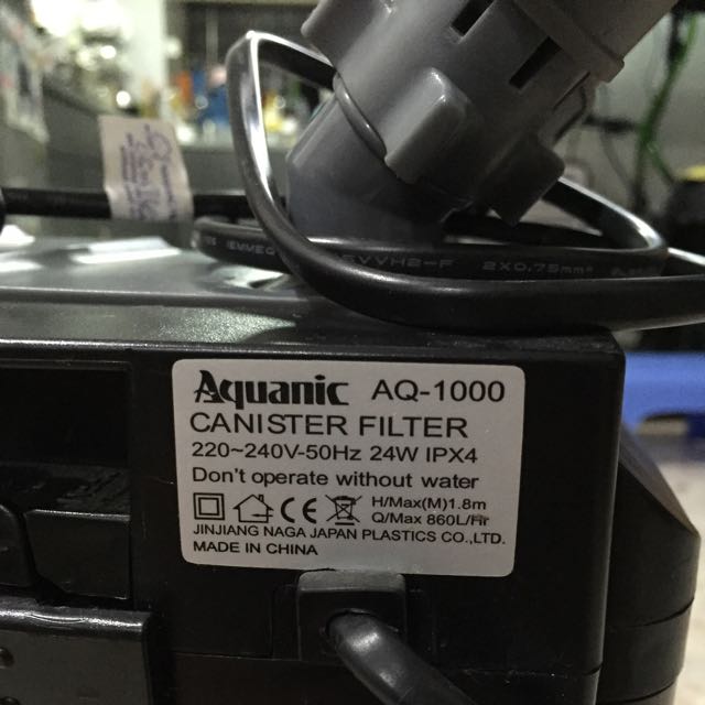 Aquanic AQ 1000 External Canister Filter, Pet Supplies, Homes & Other ...
