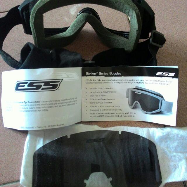 ESS Goggle Ballistics USA army, Sports Equipment, Other Sports ...