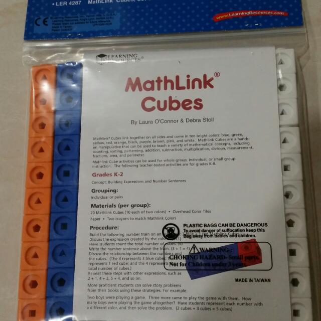 Learning Resources Mathlink Cubes, Hobbies & Toys, Toys & Games on ...