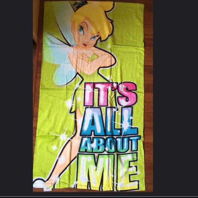 BN Disney Tinkerbell Bath Towel, Babies & Kids, Bathing & Changing ...
