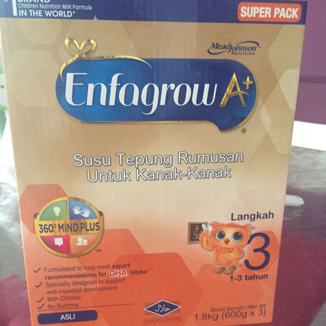 Enfa grow A+ Step 3 Milk Powder Super Pack 2 In 1, Babies & Kids, Nursing & Feeding, Weaning ...