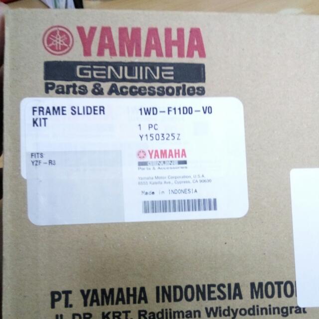 Yamaha YZF R3 Frame Slider Kit, Car Accessories on Carousell
