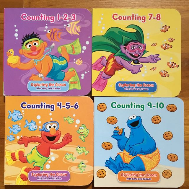 Sesame Street Counting 1 To 10 Book Set, Books & Stationery on Carousell