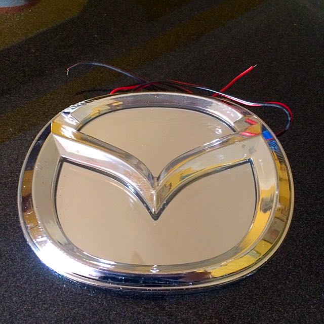 New Mazda 3D Led Lighted Badge (White), Car Accessories on Carousell