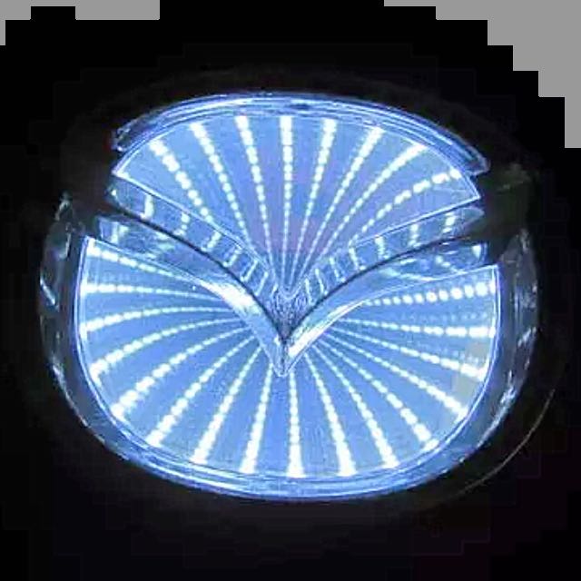 New Mazda 3D Led Lighted Badge (White), Car Accessories on Carousell