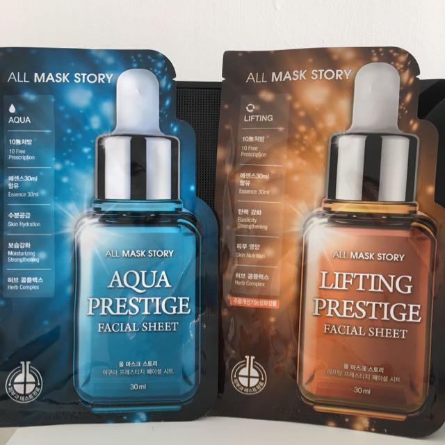 All Mask Story Aqua / Lifting Prestige Facial Sheet, Beauty & Personal ...