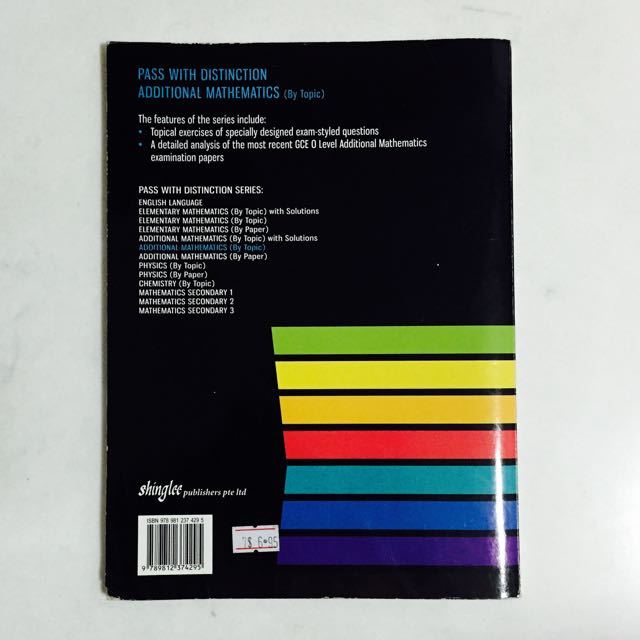 O'level Pass With Distinction Additional Mathematics, Hobbies & Toys ...