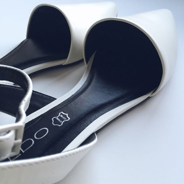 Aldo White Pointed Strap Flats, Women's Fashion, Footwear, Flats on ...