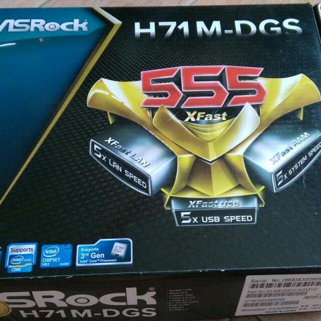 Asrock H71-dgs With Intel G620 2.6, Computers & Tech, Parts ...