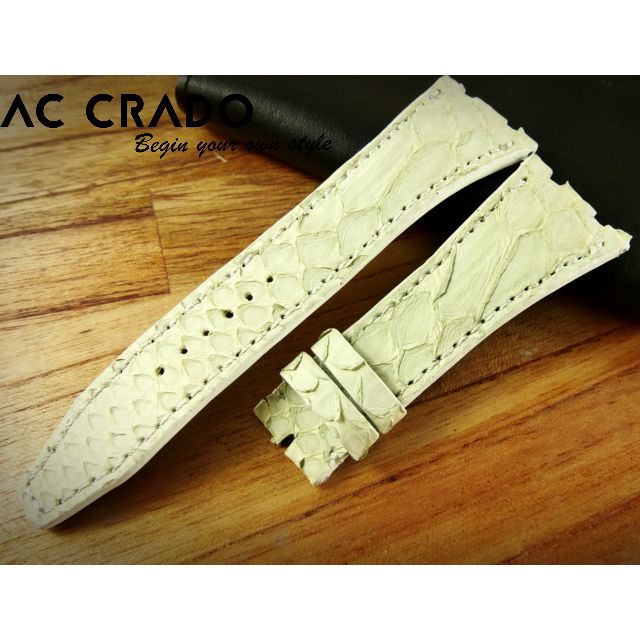 Pure White Python Strap For AP watches, Women's Fashion, Watches ...