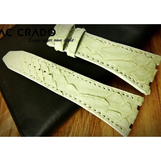Pure White Python Strap For AP watches, Women's Fashion, Watches ...