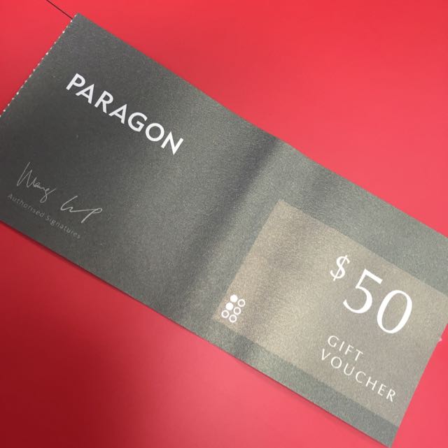 Paragon Gift Voucher, Tickets & Vouchers, Vouchers on Carousell
