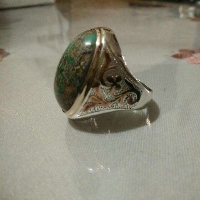 Turquoise Feroza Stone Ring (Fairuz), Men's Fashion, Watches ...