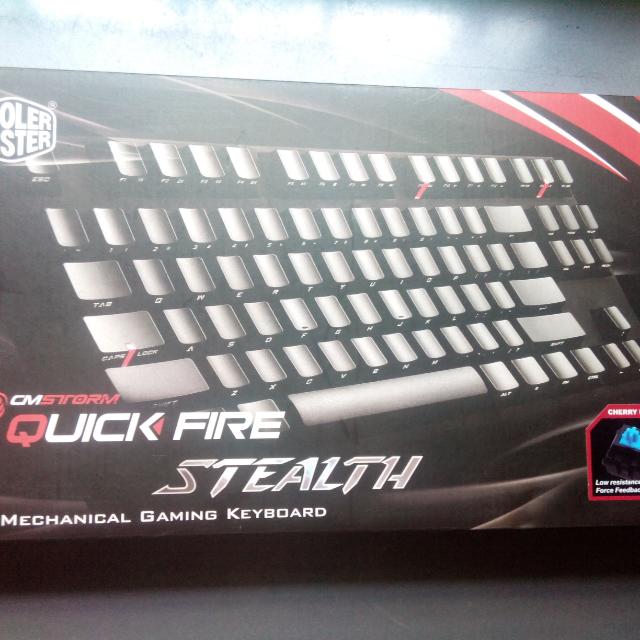 Gaming Keyboard Cooler Master Quickfire Stealth Cherry MX Blue, Computers & Tech, Parts ...