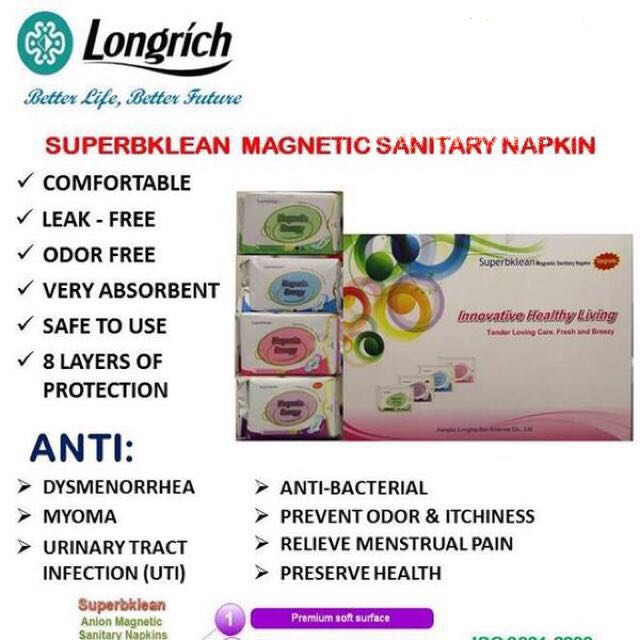 👑*INSTOCK*【LongRich- Superbklean Magnetic Sanitary Napkins-Night Use ...
