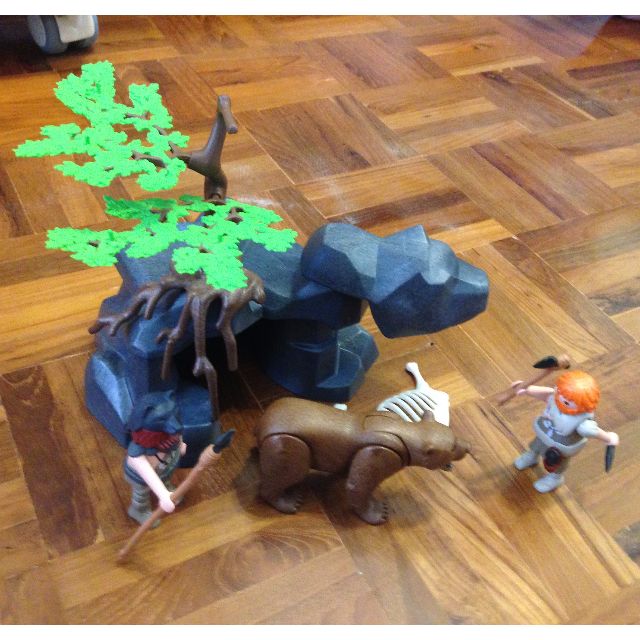 Playmobil Bear with Cavemen, Hobbies & Toys, Toys & Games on Carousell
