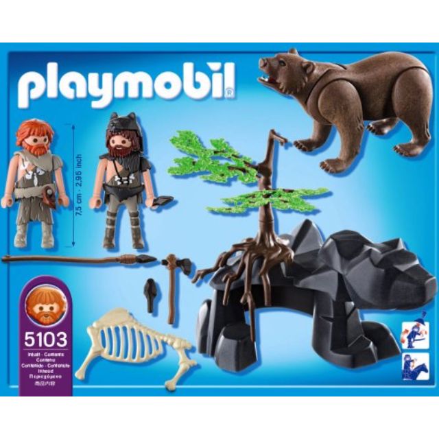 Playmobil Bear with Cavemen, Hobbies & Toys, Toys & Games on Carousell
