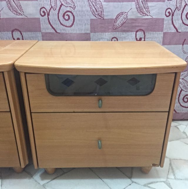 Bed Side Table Cabinet X 2, Furniture & Home Living, Furniture, Tables ...