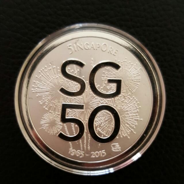 SG50 Merlion Silver Coin - 1 Oz, Hobbies & Toys, Memorabilia ...