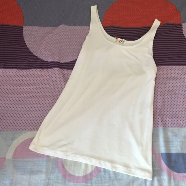 Basic White Tank TOP, Women's Fashion, Tops, Sleeveless on Carousell
