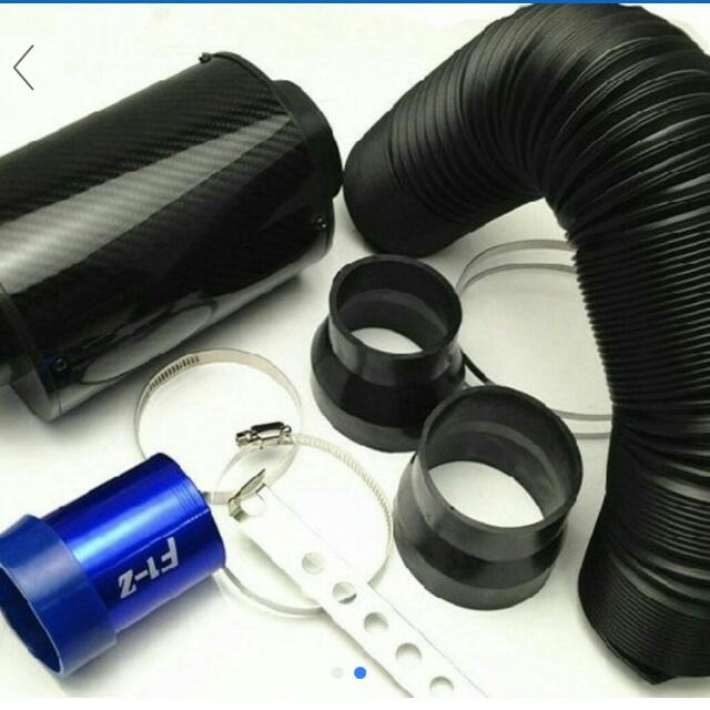 Car modified intake bellows kit car air filter mushroom head high flow ...