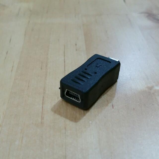 Mini USB Female To Micro USB Male Converter Computers Tech Parts Accessories Cables