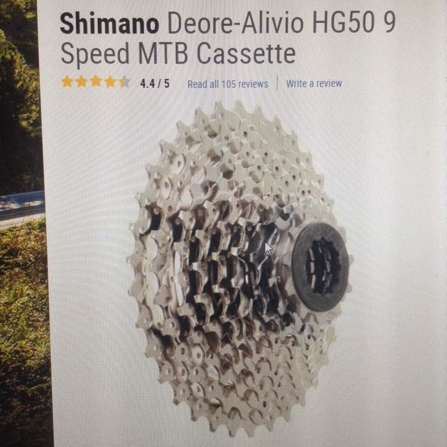 Shimano Deore-Alivio HG50 9-speed MTB Cassette, Sports Equipment ...