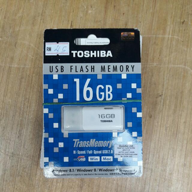 Toshiba USB FLASH MEMORY 16GB, Computers & Tech, Parts & Accessories ...