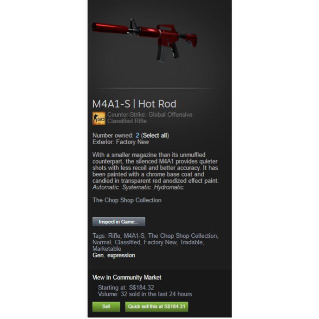 M4A1-S | Hot Rod, Toys & Games on Carousell