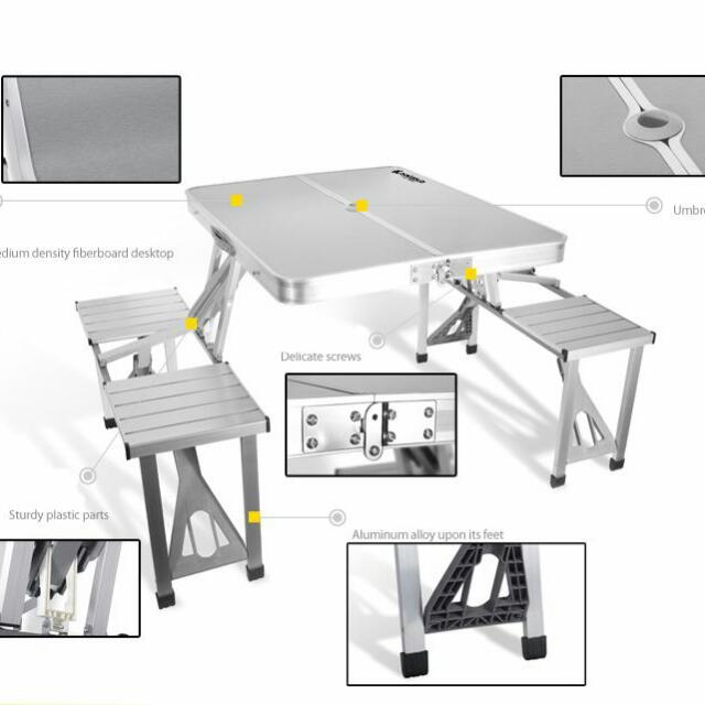ALUMINIUM FOLDABLE TABLE, Furniture & Home Living, Furniture, Tables ...