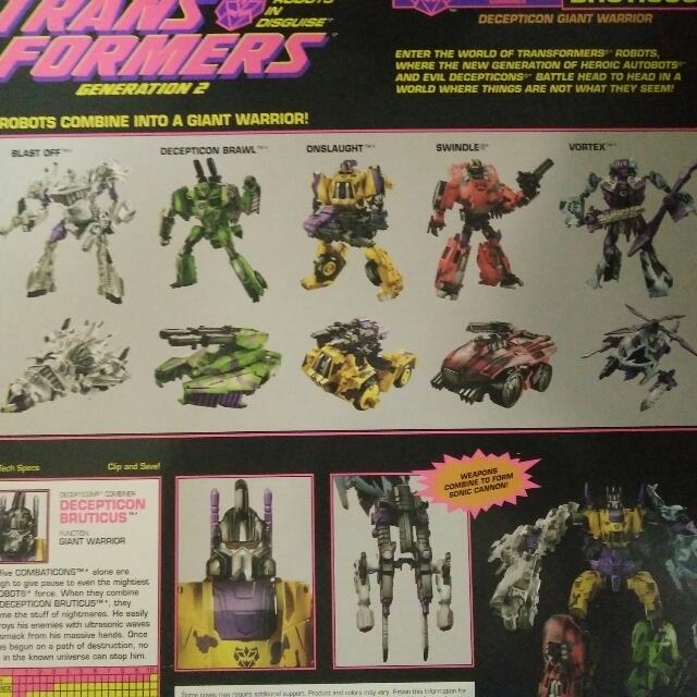 Transformers Generations G2 Combaticons Bruticus Box Set, Hobbies ...