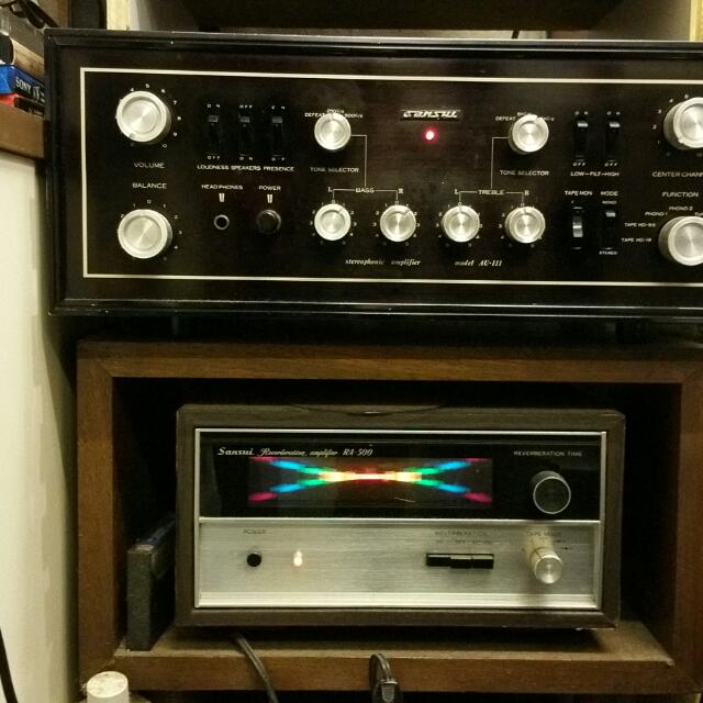 Vintage 1960s SANSUI AU 111 Stereo Tube Amplifier + SANSUI RA 500 ...