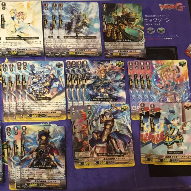 WTS CARDFIGHT VANGUARD JAPANESE GOLD PALADIN BLUE BLUEISH FLAME LIBERATOR STRIDE DECK, Hobbies ...