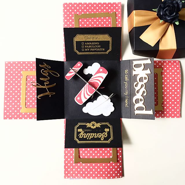 Farewell And Best Wishes Handmade Explosion Box Card, Everything Else ...